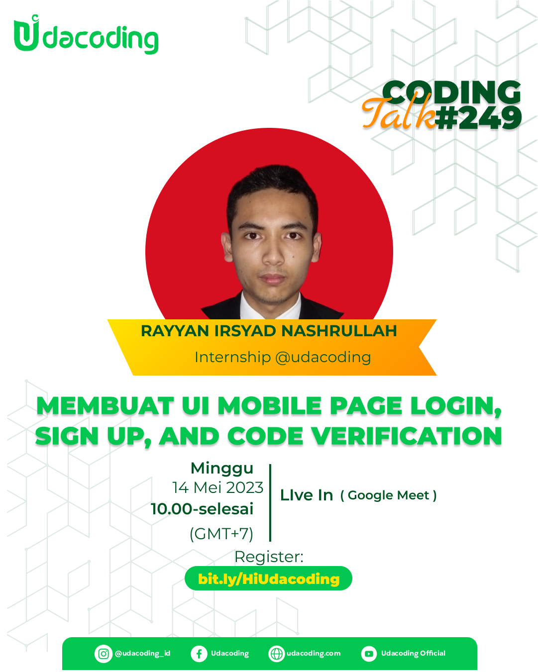 Hello Uda | Membuat UI Mobile Page Login, Sign Up, and Code Verification